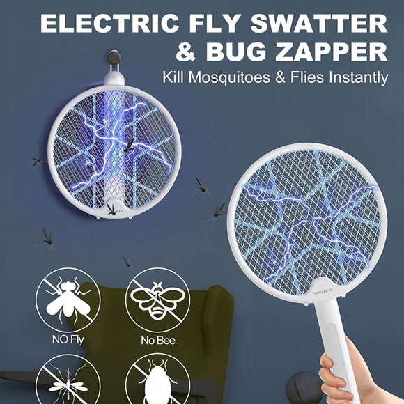 Other | New 2 In 1 Electric Fly Zapper Racket With Powerful Mosquitoes ...
